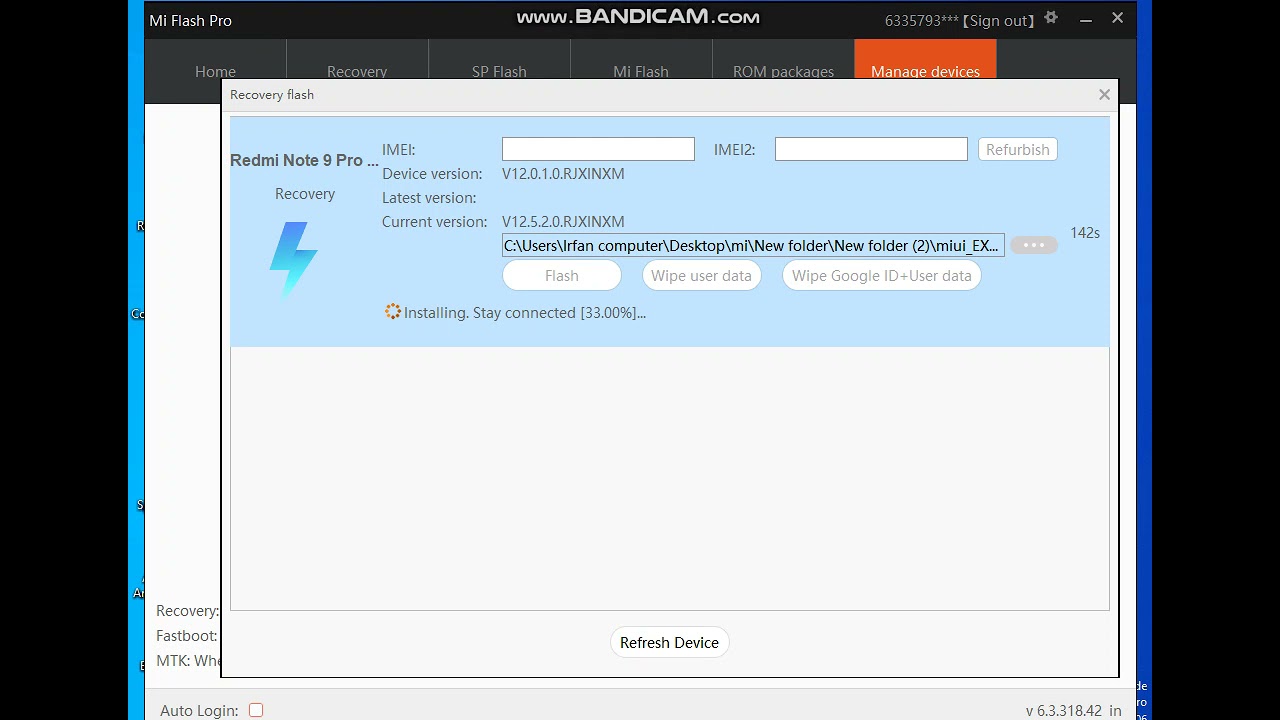 Redmi note 9 pro max flashing without authorize id done by mi flash pro ...