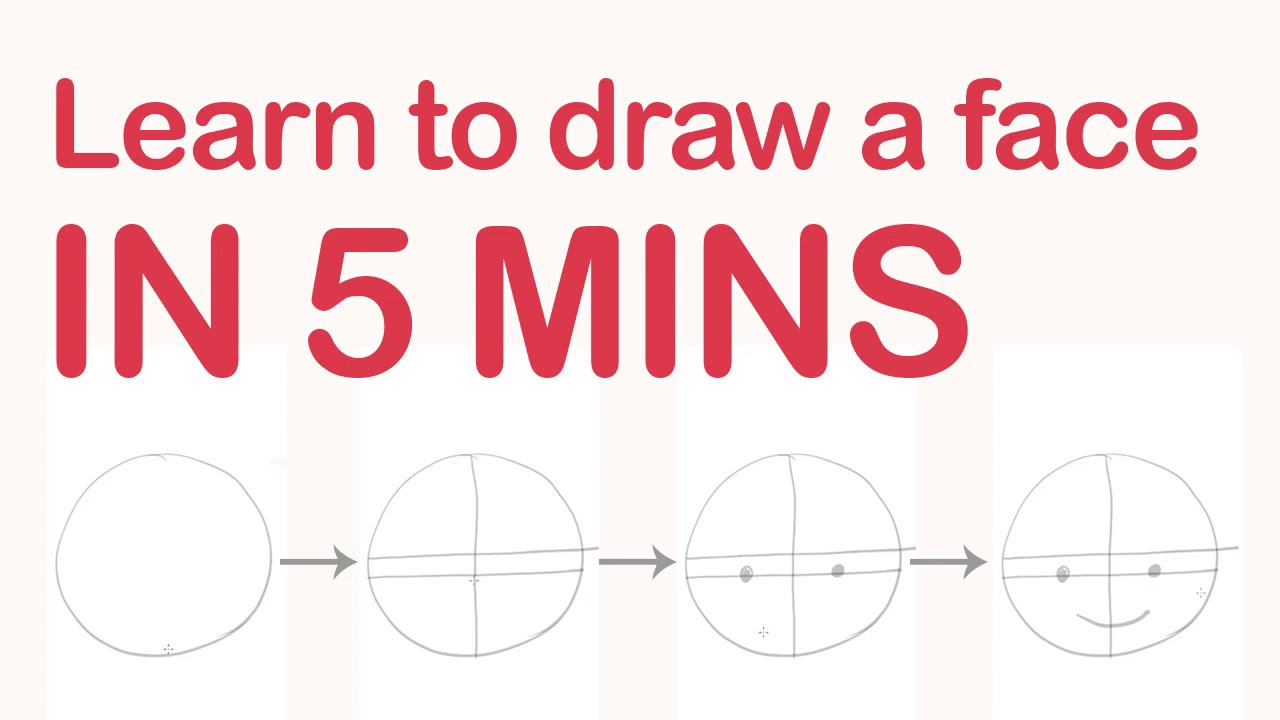 Learn to draw a cute face in 5 mins - YouTube