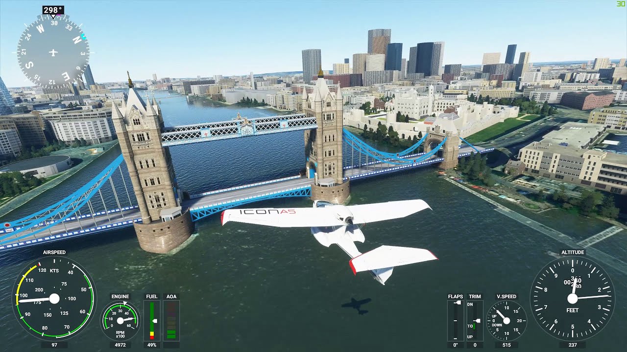 Low Altitude Flight over London in Microsoft Flight Simulator 2020 ...