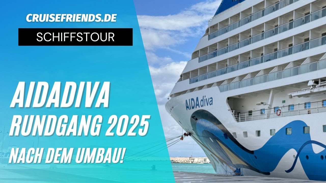 AIDAdiva - Rundgang nach der Werft - AIDA Evolution - Tour übers Schiff ...