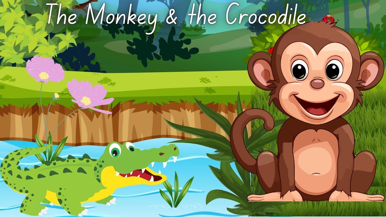 The monkey and the crocodile | The monkey and the crocodile story |kids ...