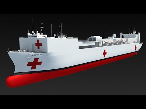 USNS Mercy and Comfort Hospital Ships 3D Models - YouTube