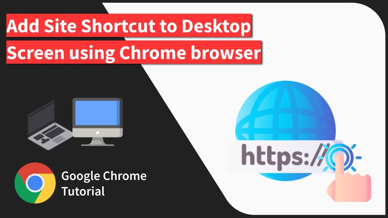 How to Add Site's Shortcut to Desktop Screen using Chrome browser - YouTube