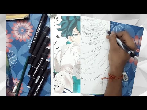 Speed drawing Deku || my hero academia - YouTube
