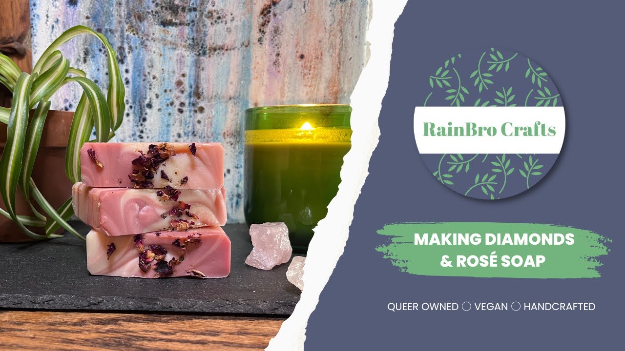 How to make Diamonds and Rosé Soap - YouTube