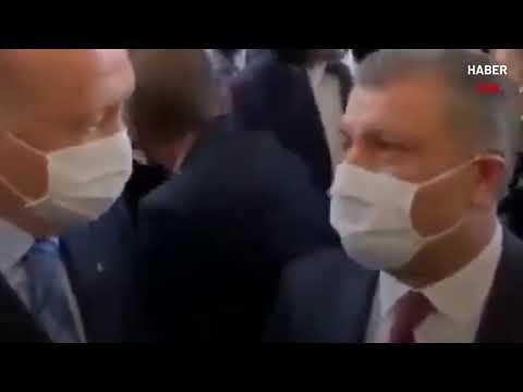 Cumhurbaşkanı Recep Tayyip Erdoğan ve Sağlık Bakanı Fahrettin Koca arasında ilginç diyaloglar!