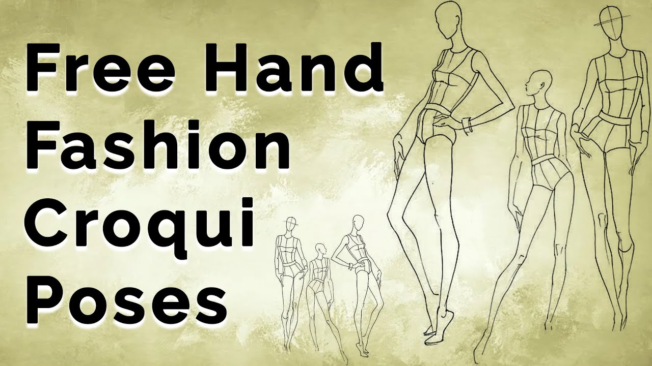 Free Hand Fashion Croqui Poses | Fashion Sketches | Ishani Sabhaya ...
