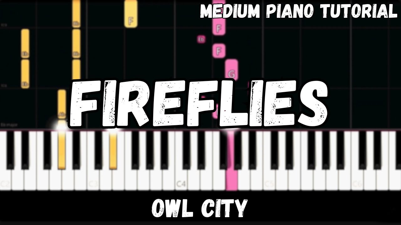 Owl City - Fireflies (Medium Piano Tutorial) - YouTube