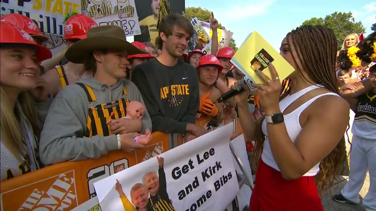 App State fans were COMMITTED to being at College GameDay! 👀⛺ - YouTube