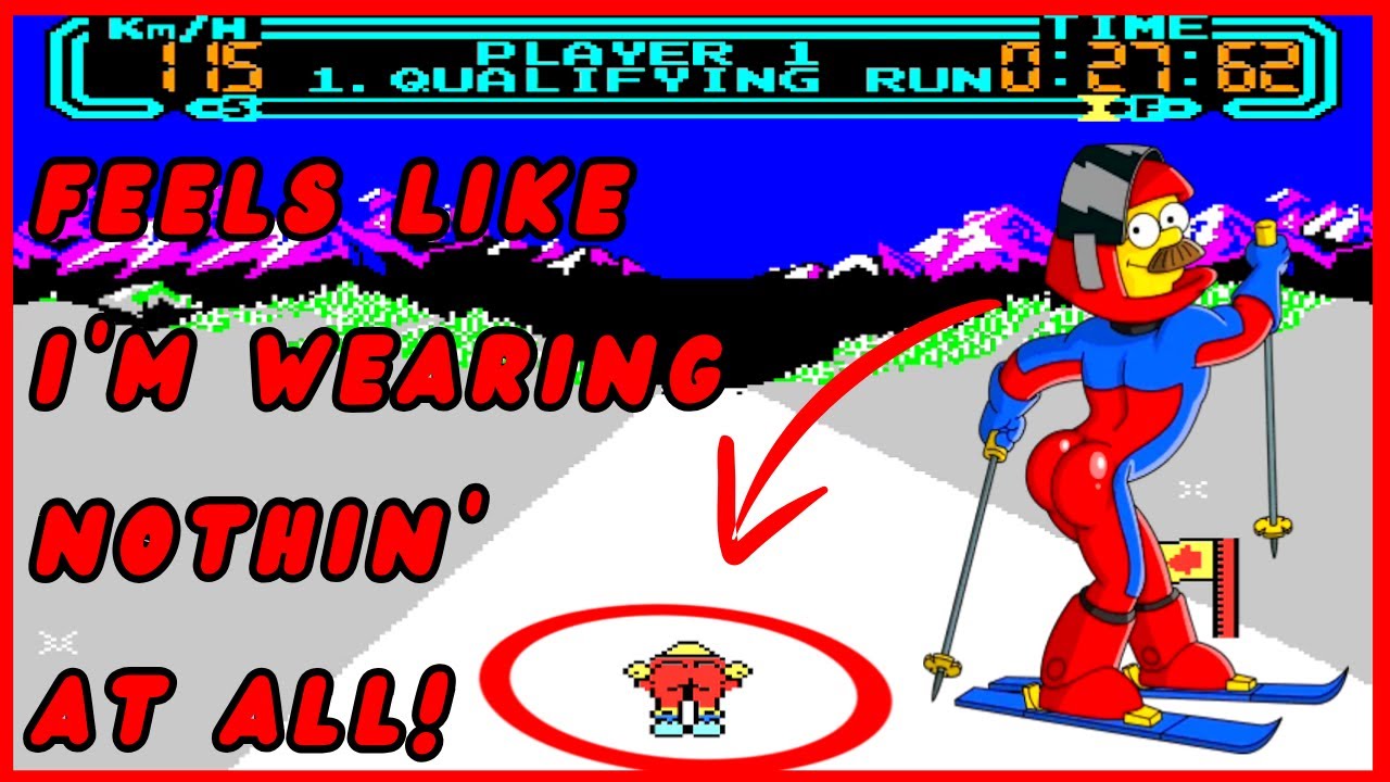 Feels Like I'm Wearing Nothing At All! Ned Flanders in Slalom NES Game ...