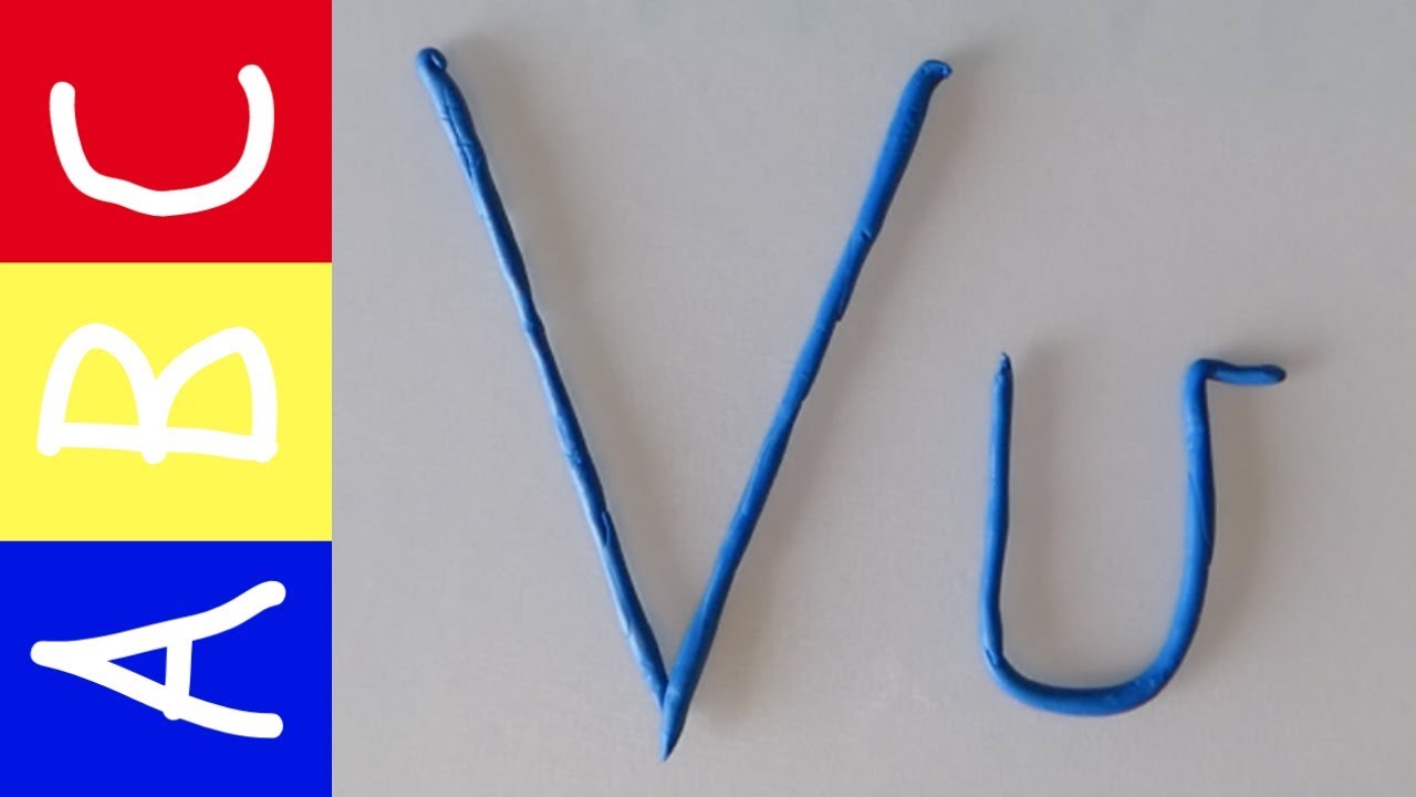 LÆR BOKSTAVEN "V" MED PLASTELINA - YouTube