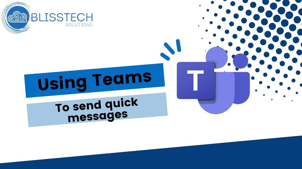 How to send quick Teams messages - YouTube