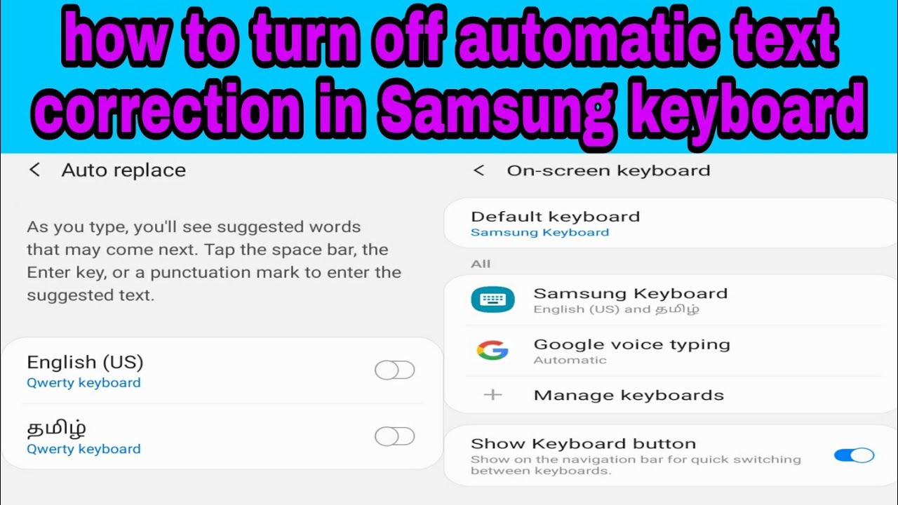 Off Auto Text Correction In Samsung Keyboard how To Turn Off Auto Off Auto Text Correction In Samsung Keyboard how To Turn Off Auto