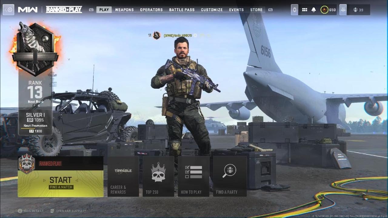 My progress playing Ranked*Play from Rank 8 until Rank 13 in COD: MW II ...