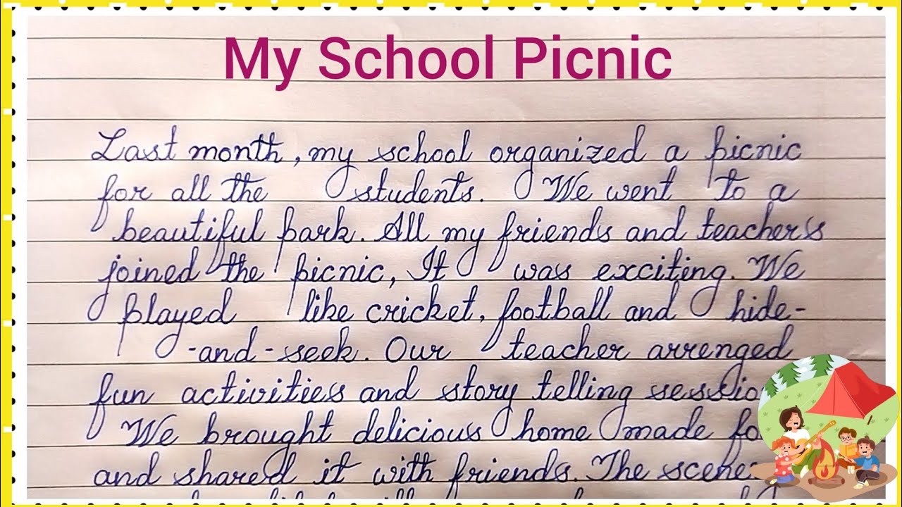 Essay on my school picnic in english | my school picnic essay in ...
