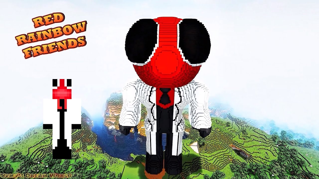 HD Red Rainbow Friends Minecraft Build Challenge! - Animation - YouTube