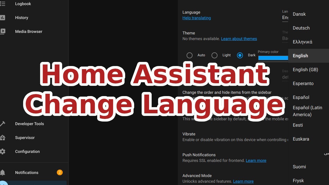 Home Assistant Change Language YouTube Home Assistant Change Language YouTube