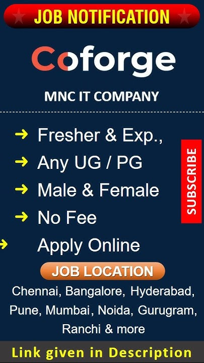 IT Job : CoForge MNC IT Company | Recruitment | Current Opening ...