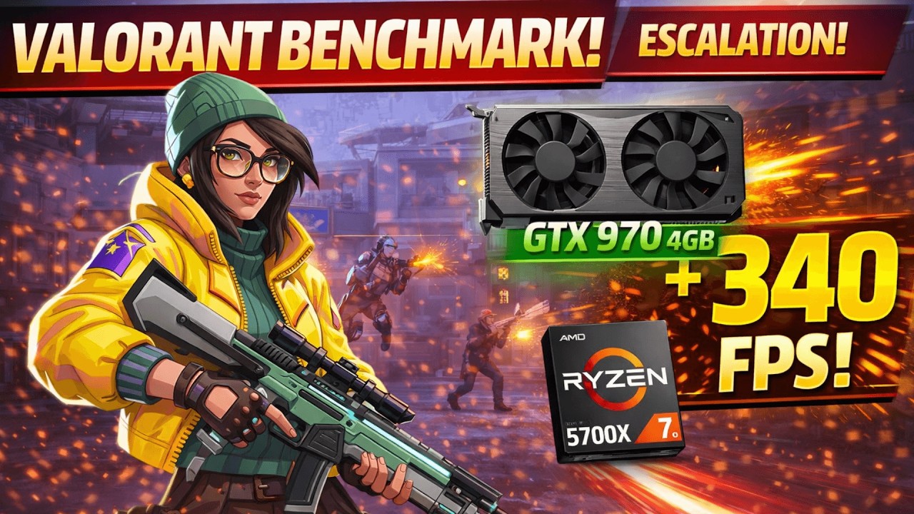 +340 FPS GTX 970 4GB + Ryzen 7 5700x - Valorant Escalation 03/2026 # ...
