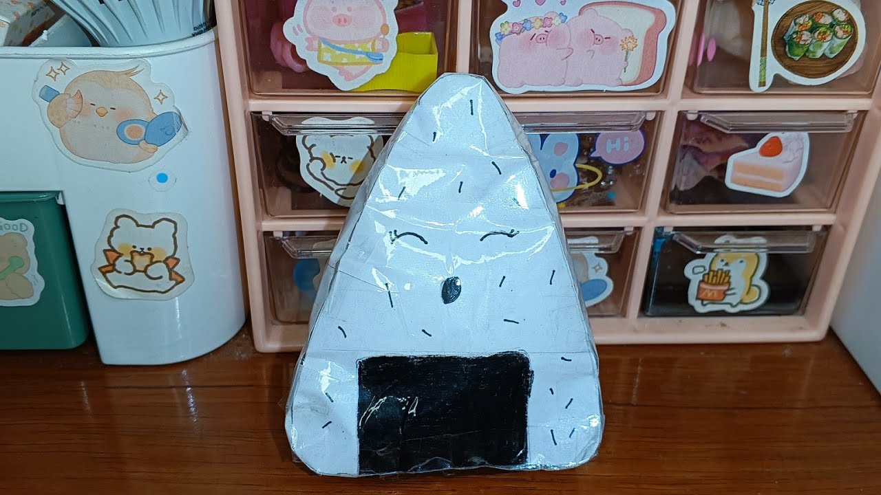 TUTORIAL MEMBUAT PAPER SQUISHY ONIGIRI ‼️ - YouTube