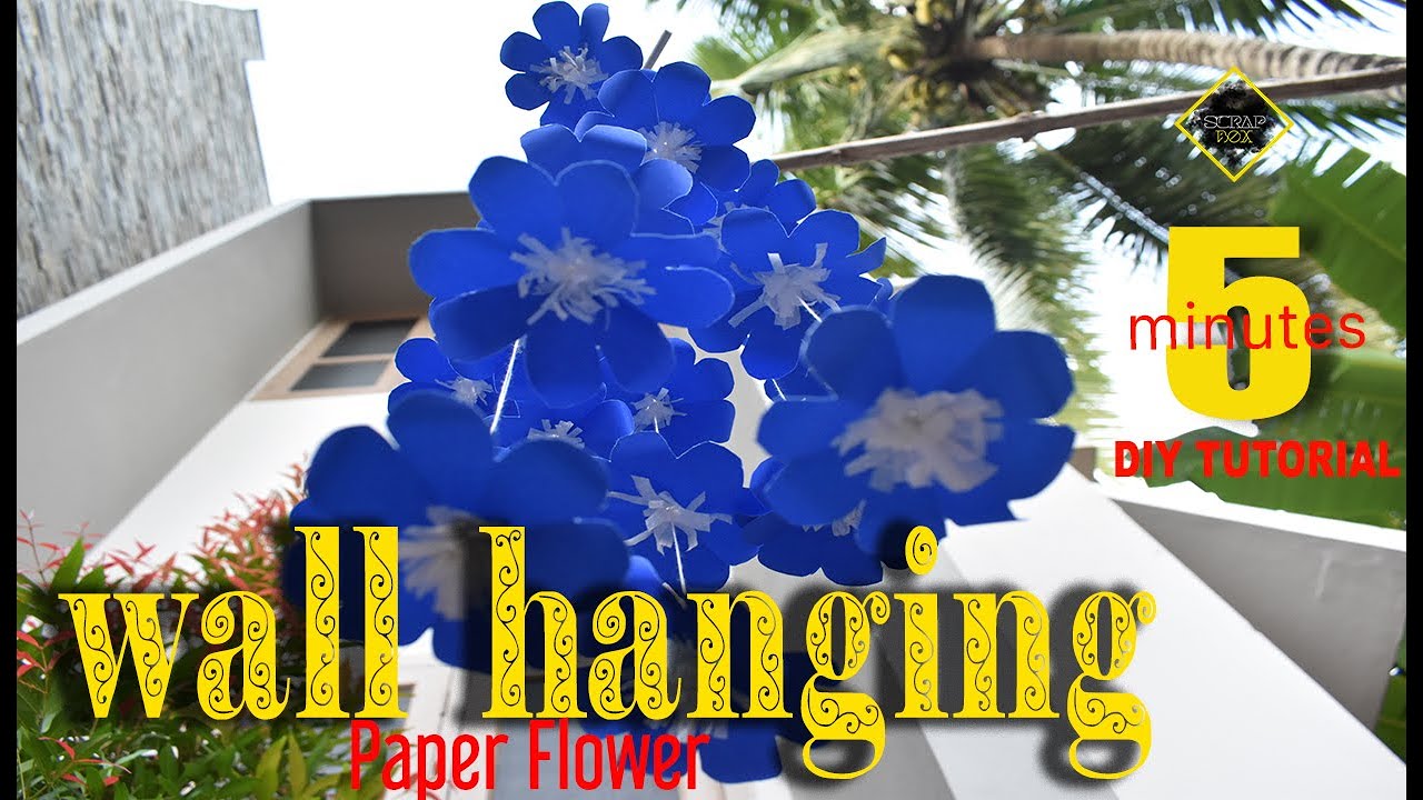 Paper flower hanging | DIY tutorial - YouTube