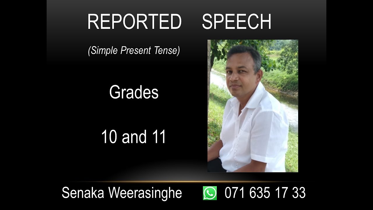 Reported Speech | Grade 10-11 | English for All - YouTube