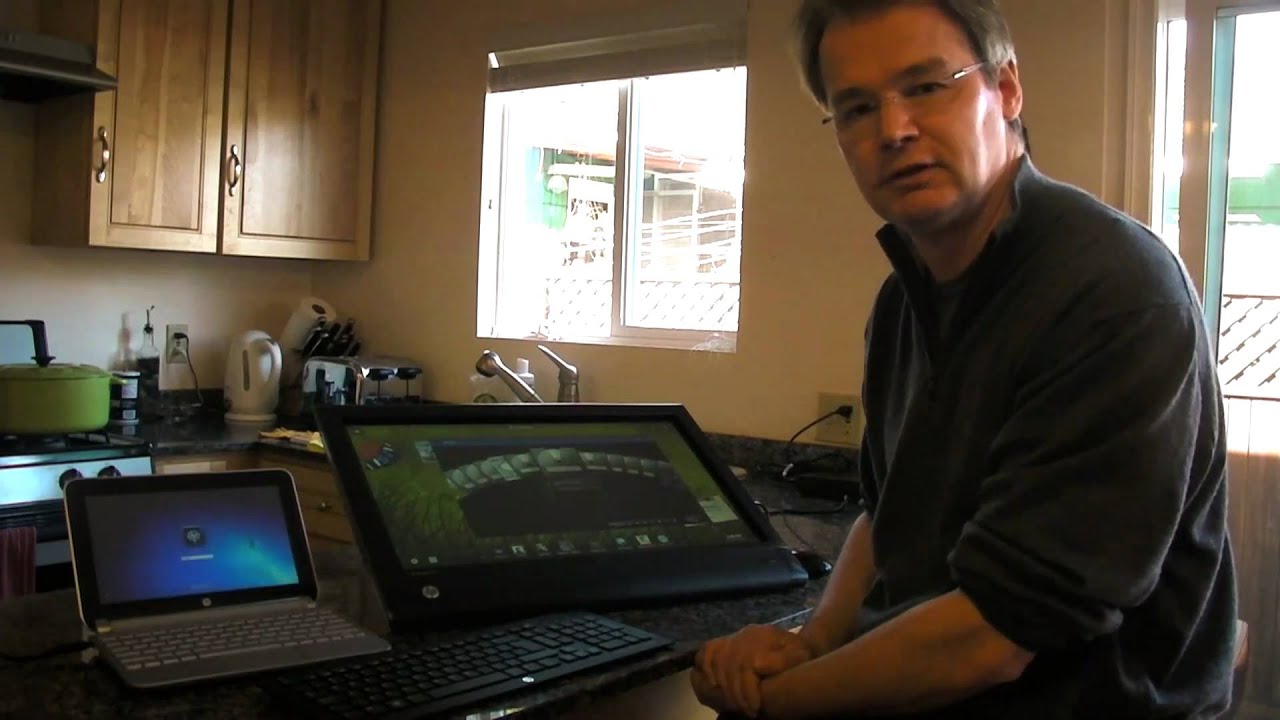 HP 610 all-in-one PC with reclining screen review - YouTube