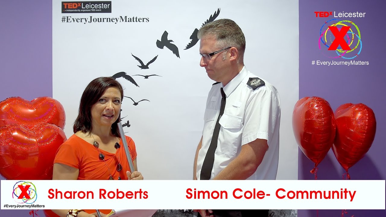 Simon Cole post talk interview TEDxLeicester #EveryJourneyMatters 2016 ...