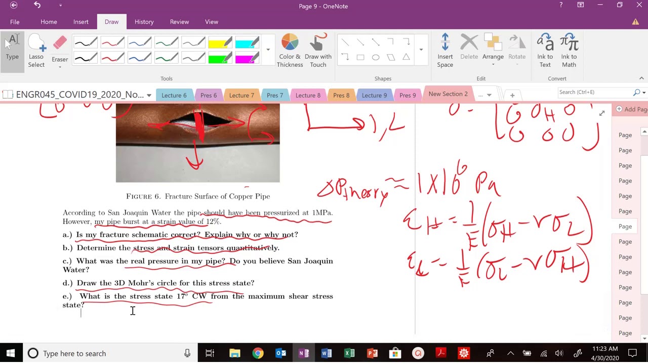 Thin Walled Pressure Vessel Problem: Stress and Strain Tensors In A ...