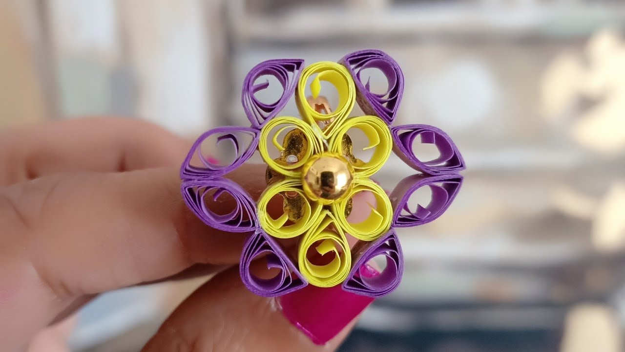 How To Make Paper Quilling Ring At Home / Beginners - YouTube