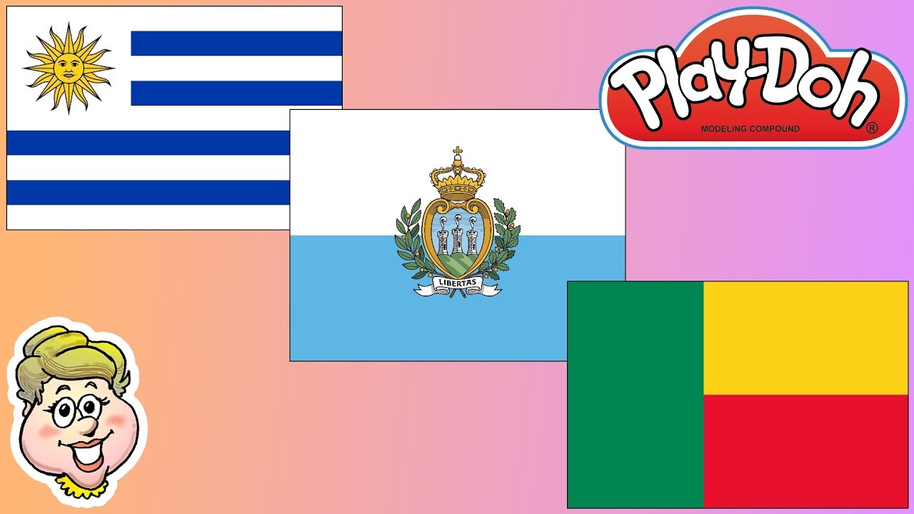 Play-Doh Flags! Uruguay, San Marino, and Benin! EWMJ #350 - YouTube