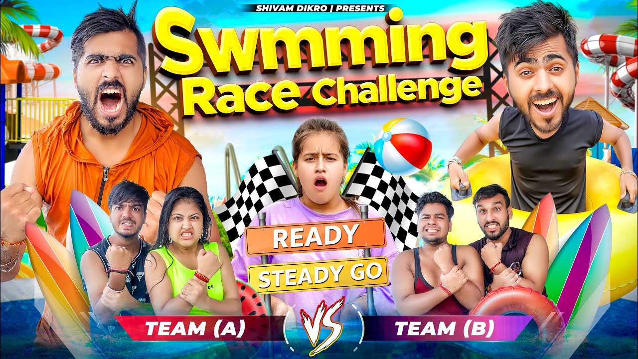 Swimming Race Challenge || Shivam Dikro - YouTube