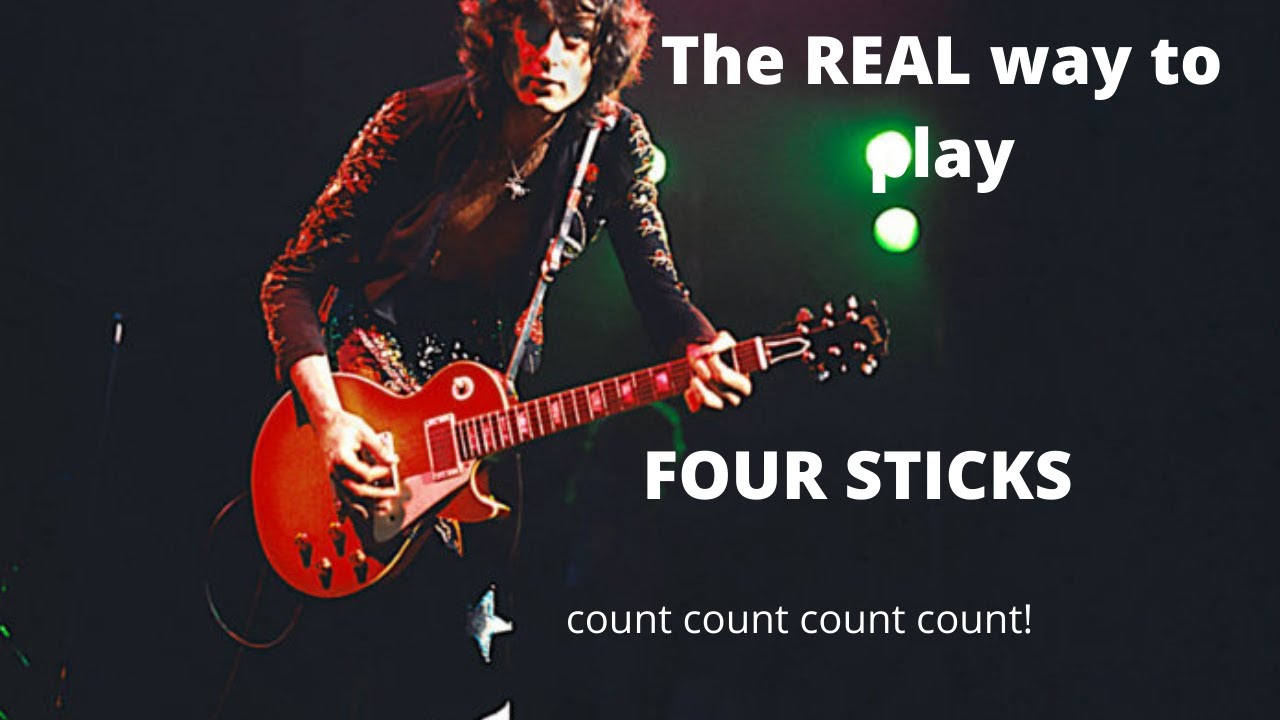 Led Zeppelin - FOUR STICKS - Guitar Lesson (the most challenging Zepp ...
