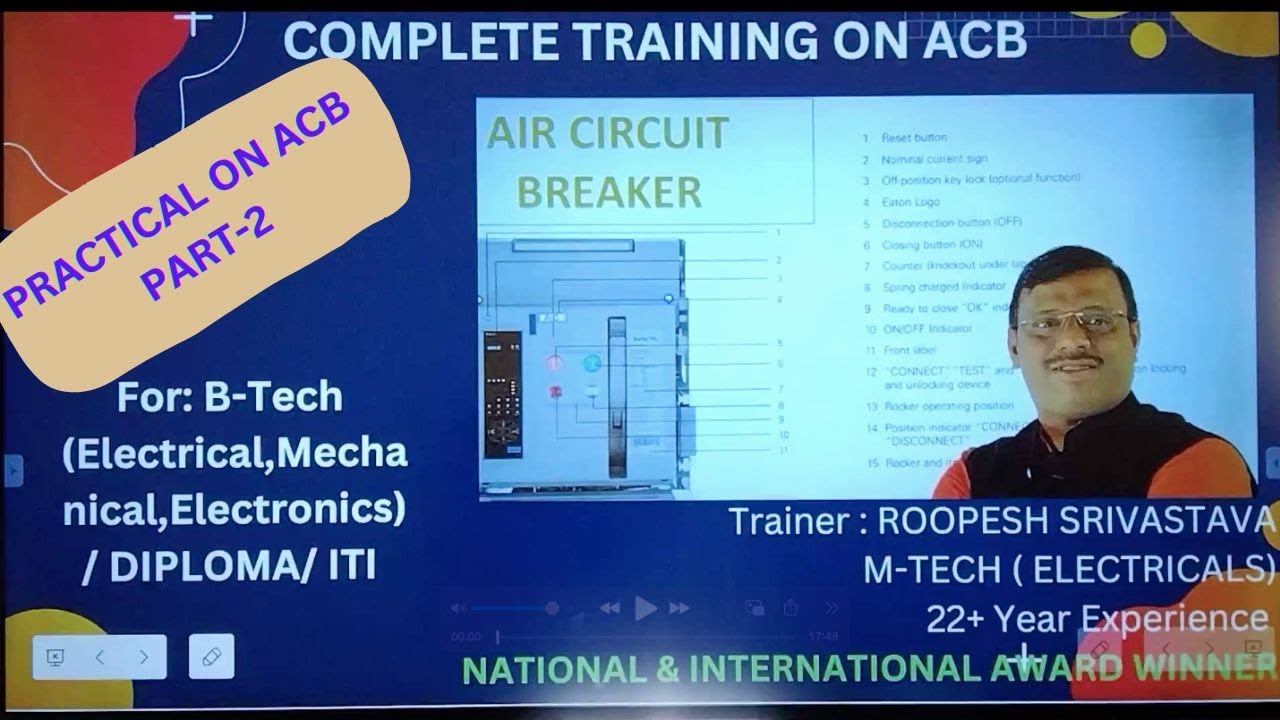 Air Circuit Breaker (ACB) | PRACTICAL | ACB relay setting | ACB ...