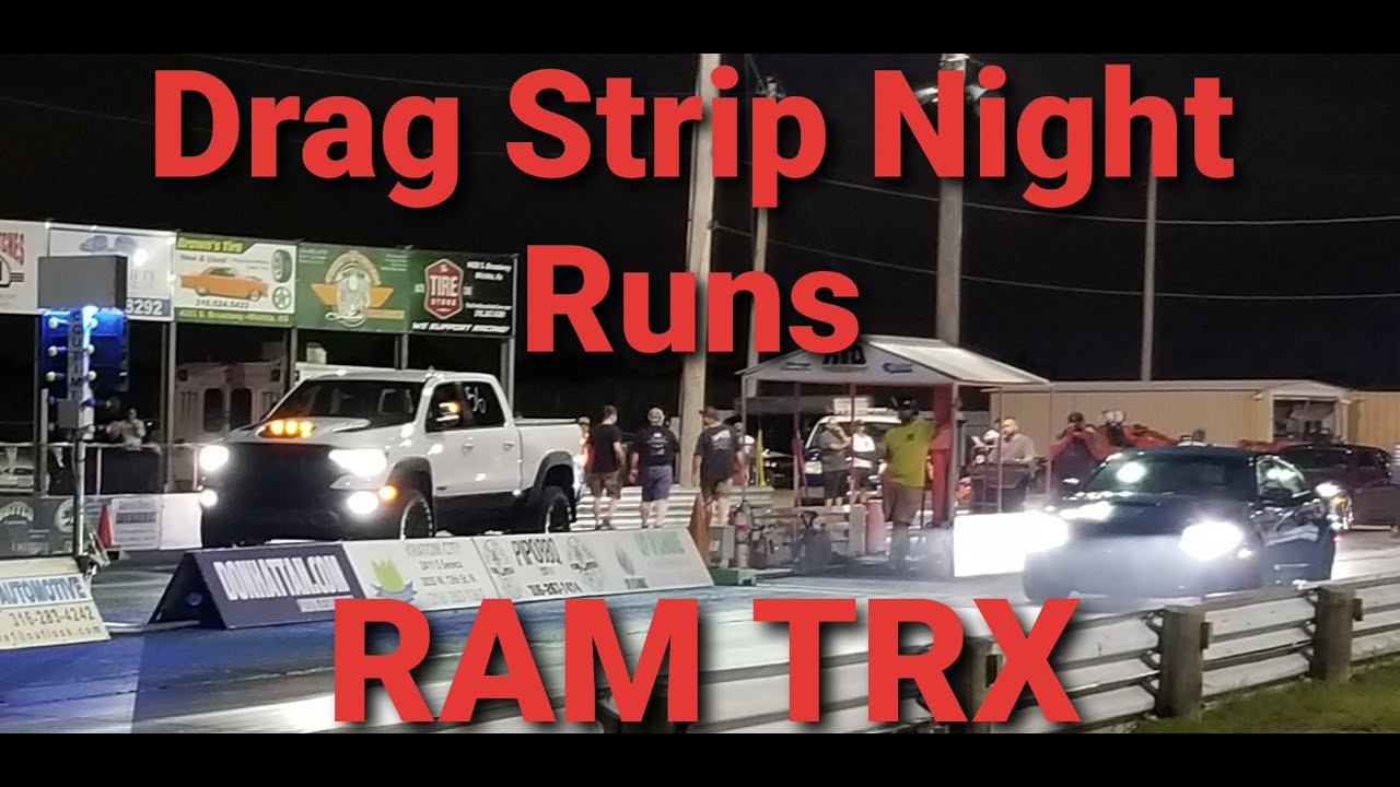 RAM TRX Night Drag Racing - YouTube