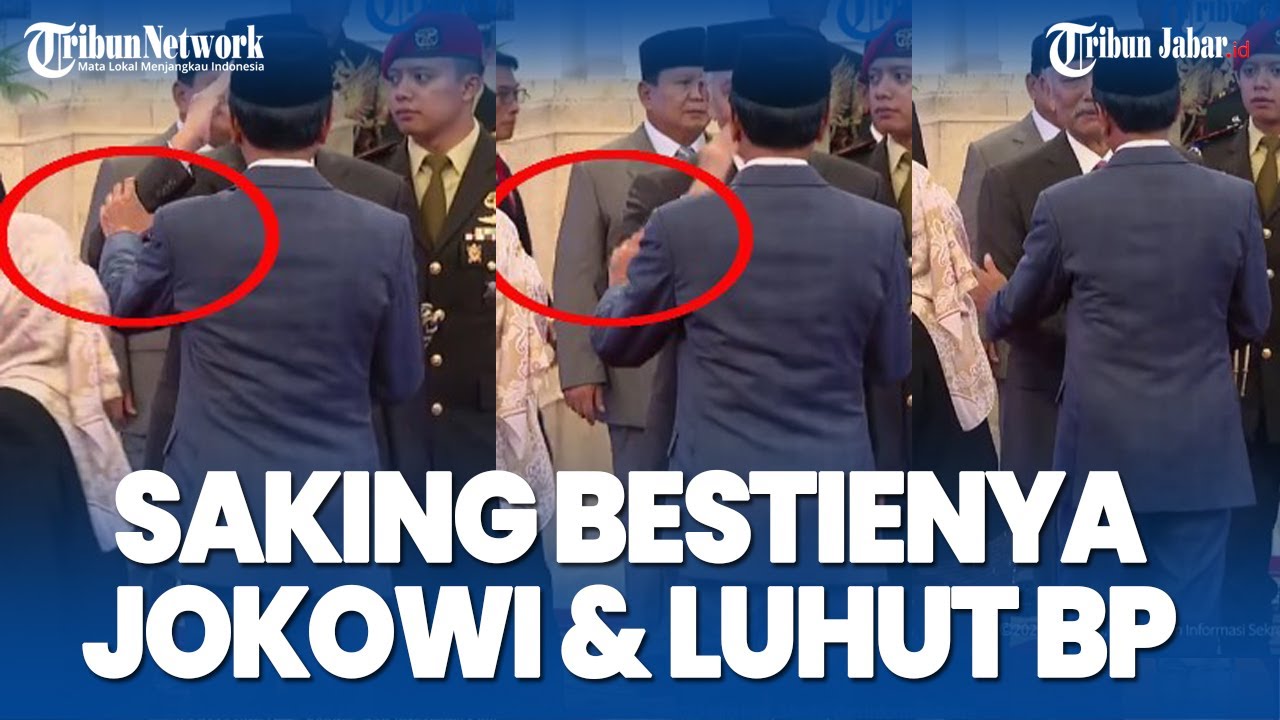 MOMEN Bestie! Jokowi Turunkan Tangan Tanda Hormat Luhut Binsar usai ...