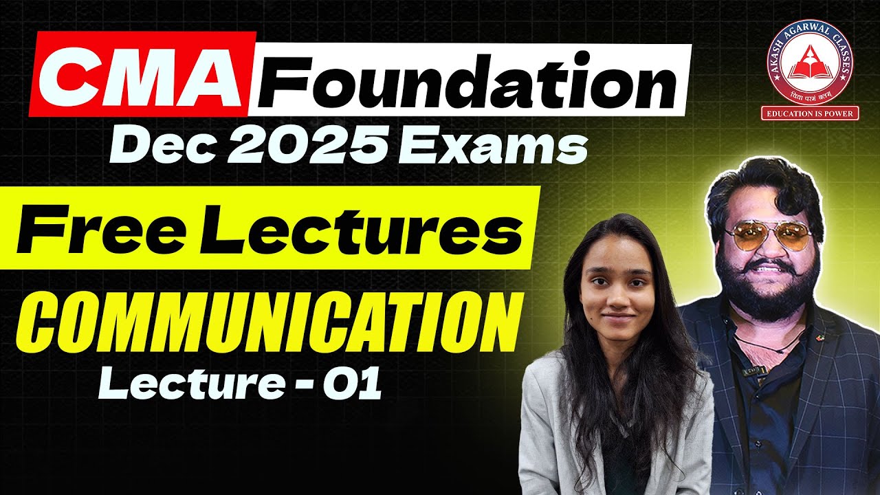CMA Foundation Dec 2025 | Regular Free Lectures | COMMUNICATION ...