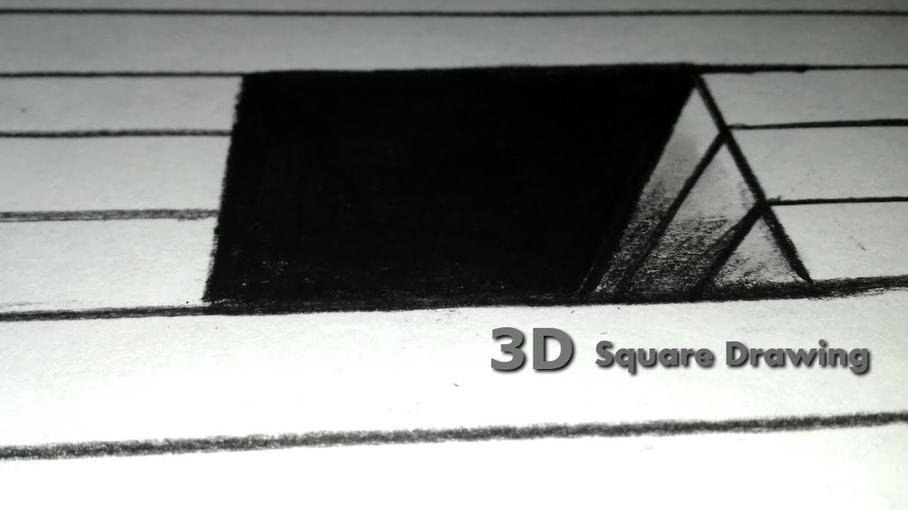 3D Square Drawing - YouTube