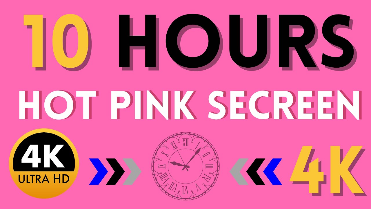 10 Hours of Vibrant Hot Pink 4K Screen | Perfect for Editing, Chroma Key, and Creative Ambience ...