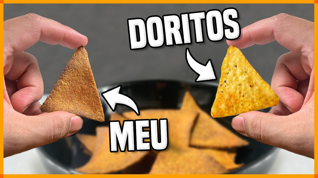 COMO FAZER DORITOS CASEIRO SAUDÁVEL! Receita Fit Fácil e Crocante! Nacho Mexicano Delicioso ...