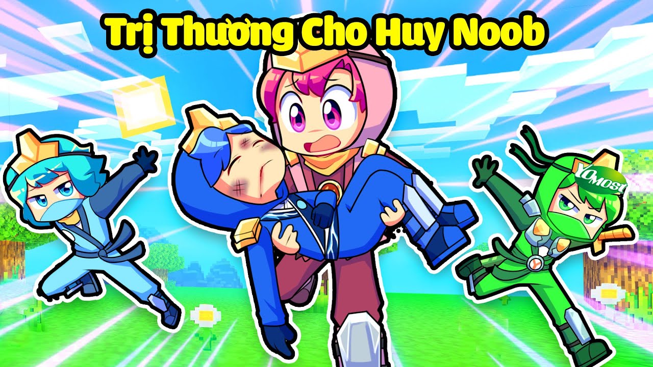 HIHA CÙNG YOMOST CHỮA TRỊ CHO HUY NOOB TRONG MINECRAFT * Ninja!Yo Phần ...