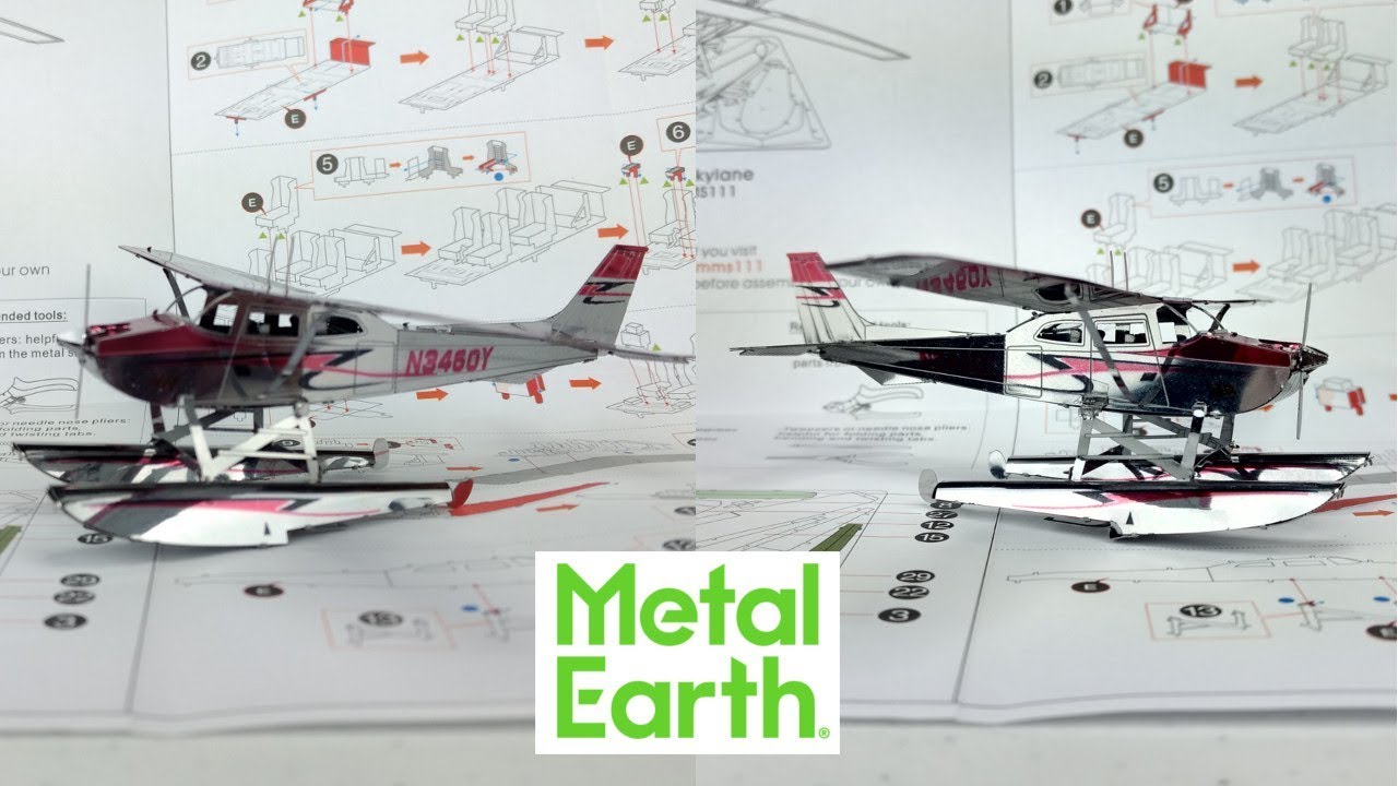 Metal Earth build - Cessna 182 Floatplane - YouTube