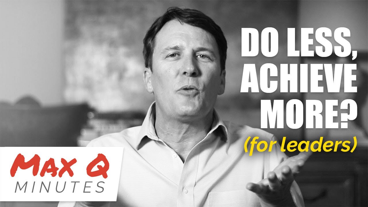 Do Less Achieve More (for - YouTube