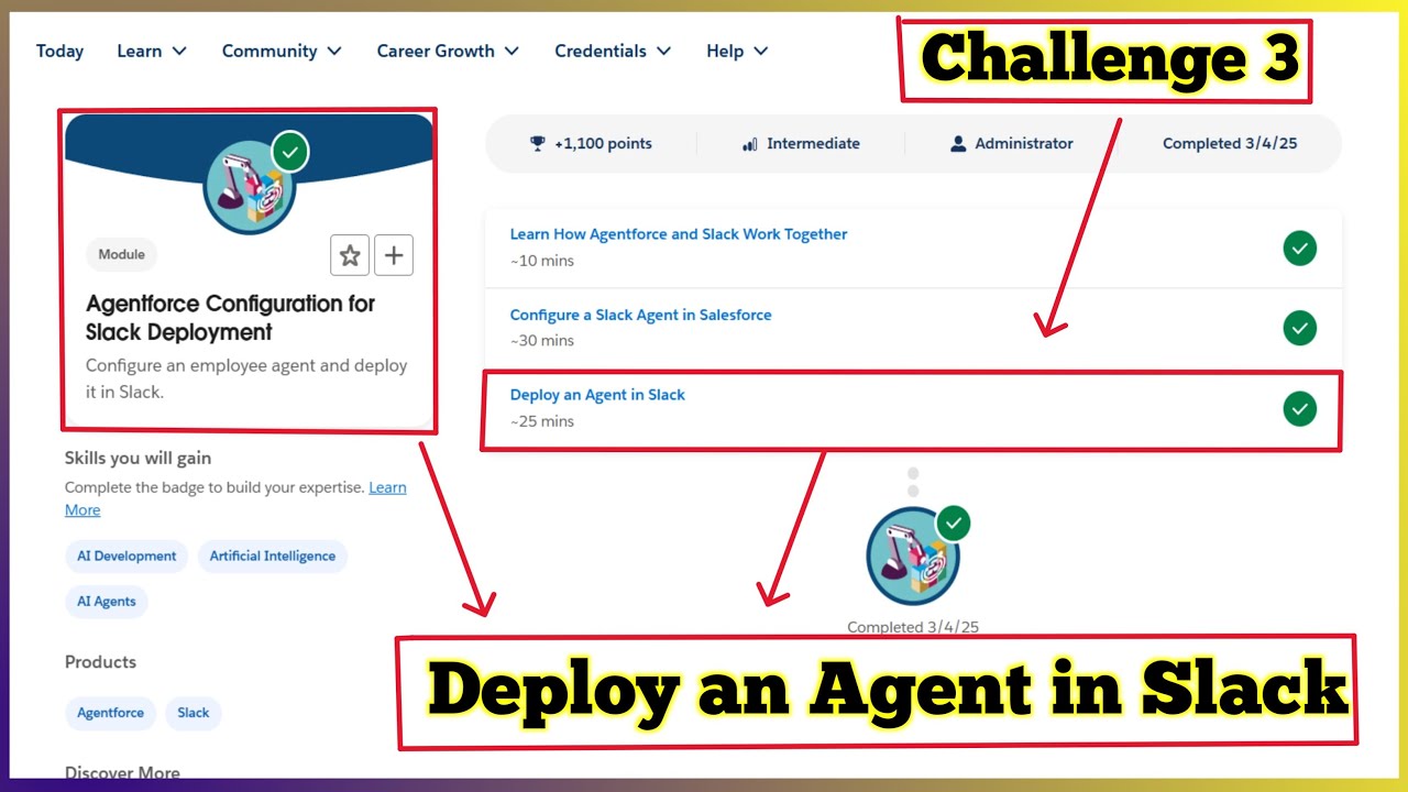 Deploy an Agent in Slack | Agentforce Configuration for Slack Deployment | Challenge 3 - YouTube