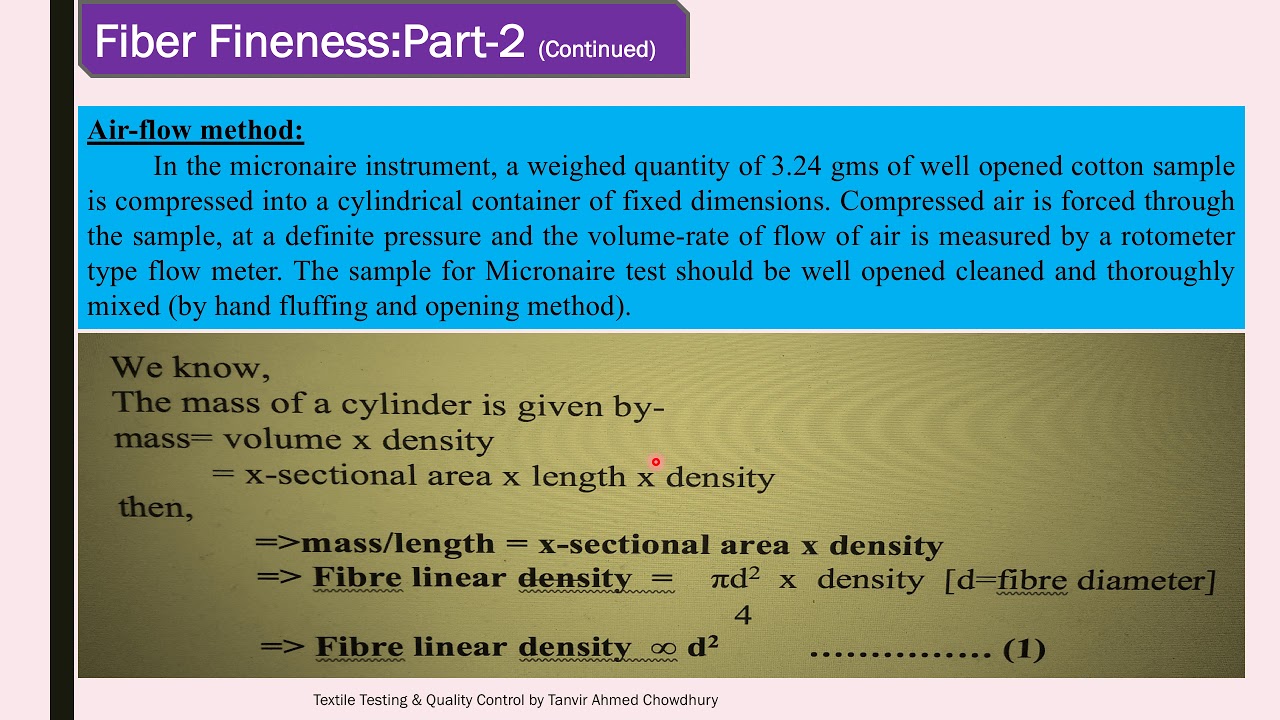 Textile Testing & Quality Control-1: Fiber Fineness-2 - YouTube