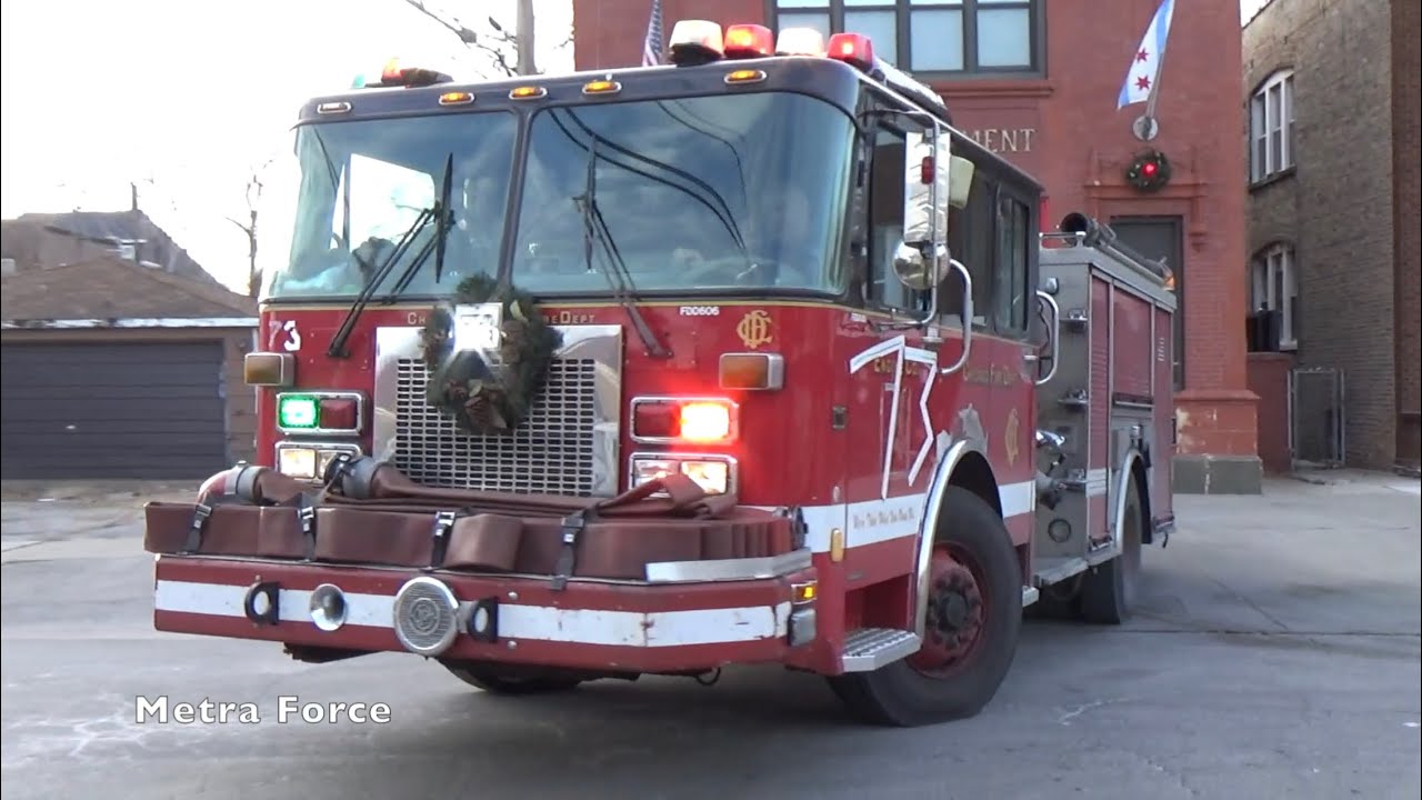 *FIRE* Chicago Fire Dept Engine 73 (Spare) Responding - YouTube
