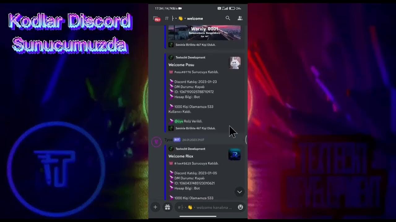 BDFD Gelişmiş Hoşgeldin Sistemi | BDFD Welcome Bye Command - YouTube