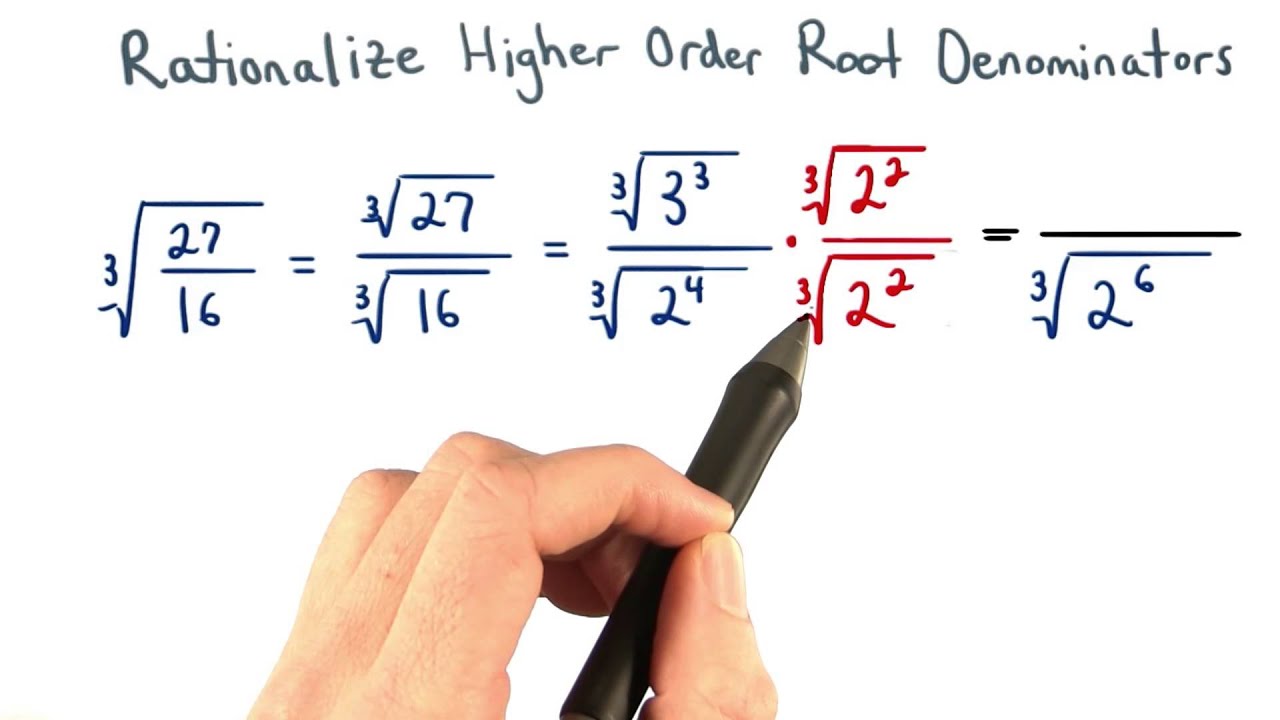 Rationalize Higher Order Root Denominators - Visualizing Algebra - YouTube