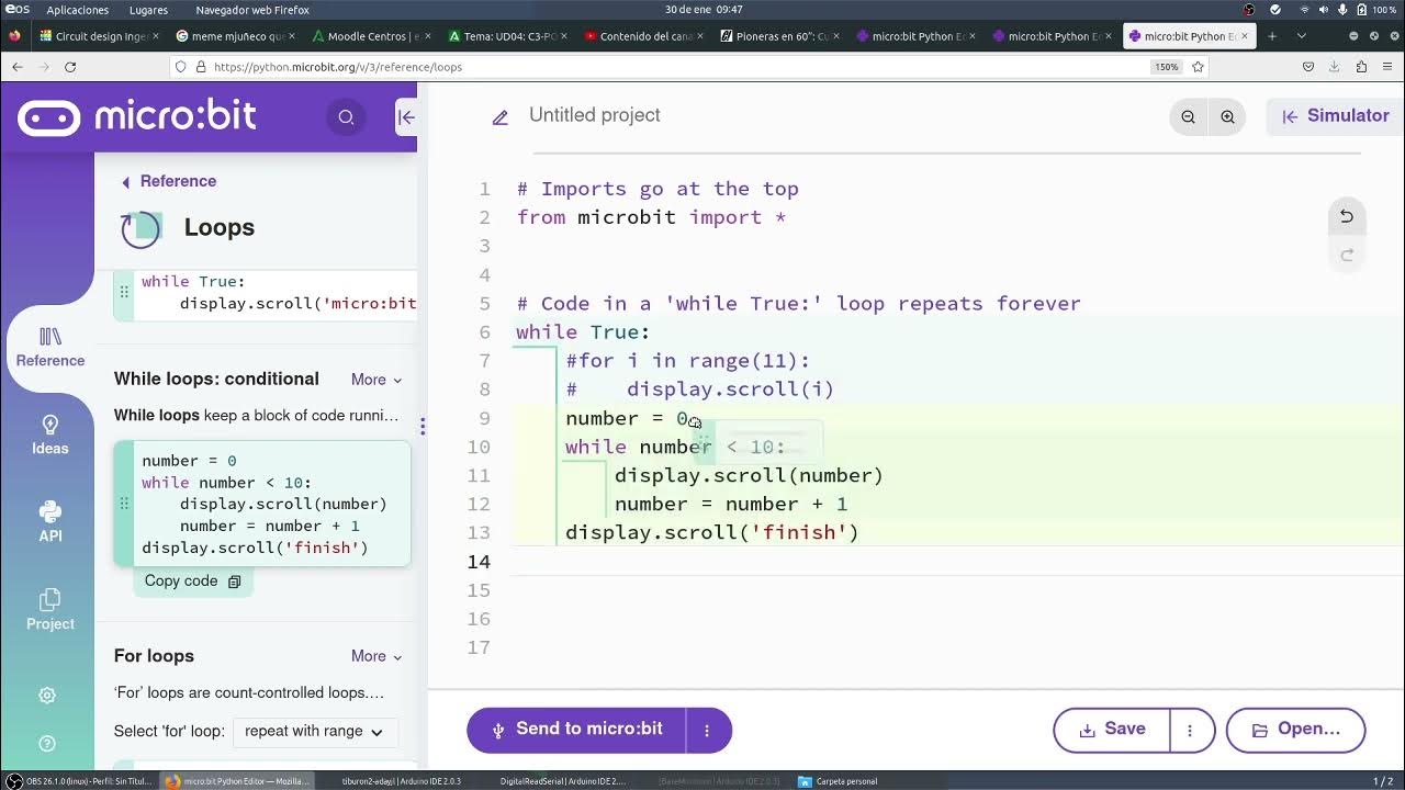microPython micro:bit 03 Bucles for y while Python CYR 3 ESO ...