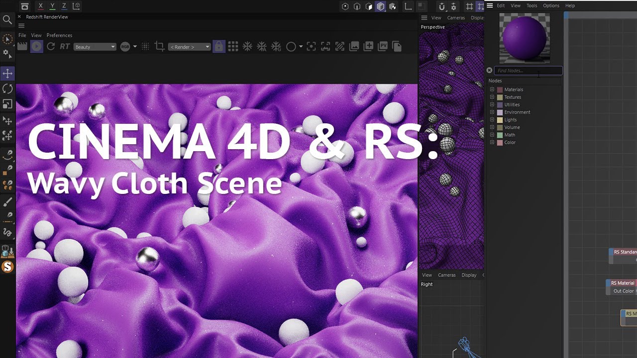 Cinema 4D and Redshift: Wavy Cloth Tutorial - YouTube
